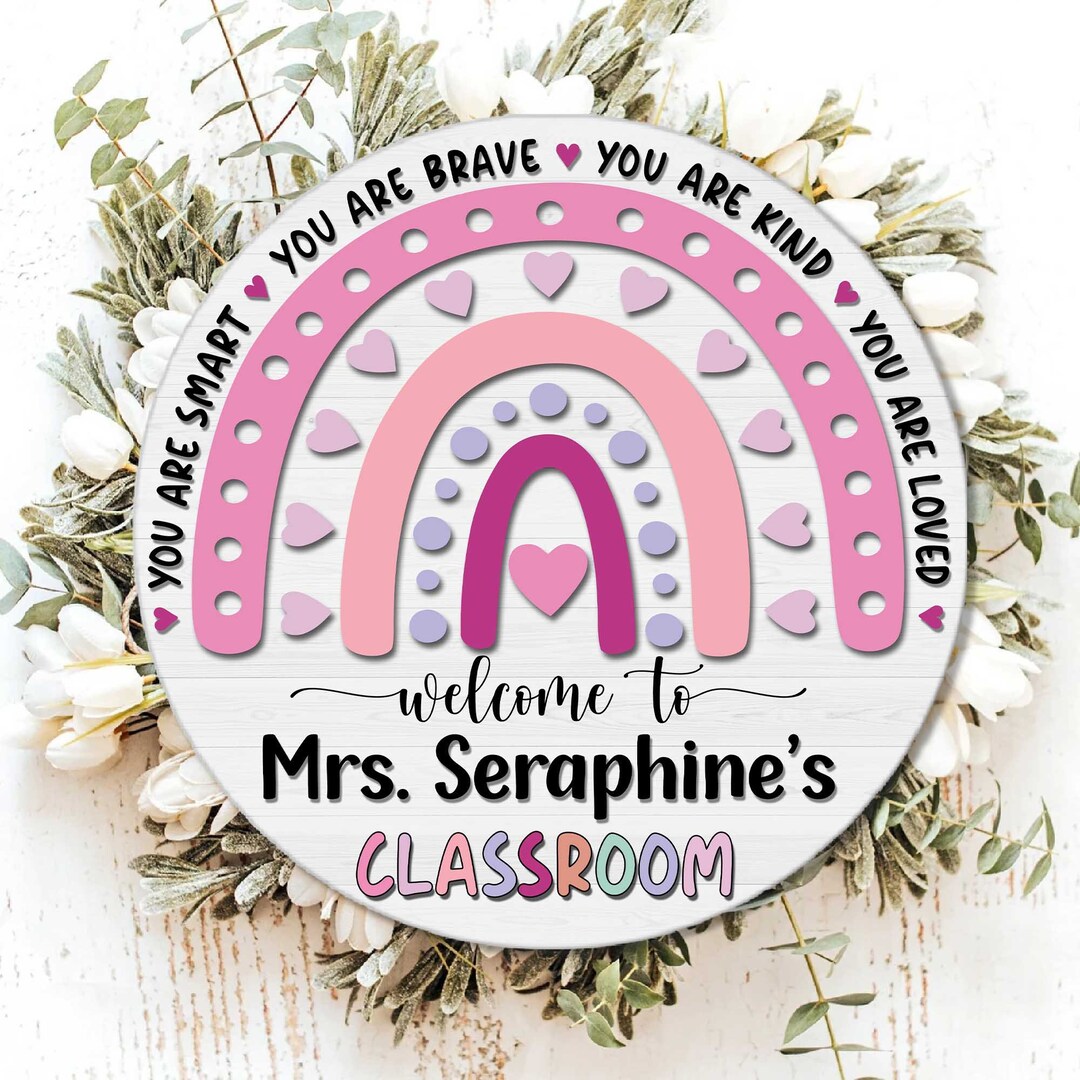 Personalized Teacher Door Sign, 3D Door Sign, Teacher Name Sign ...