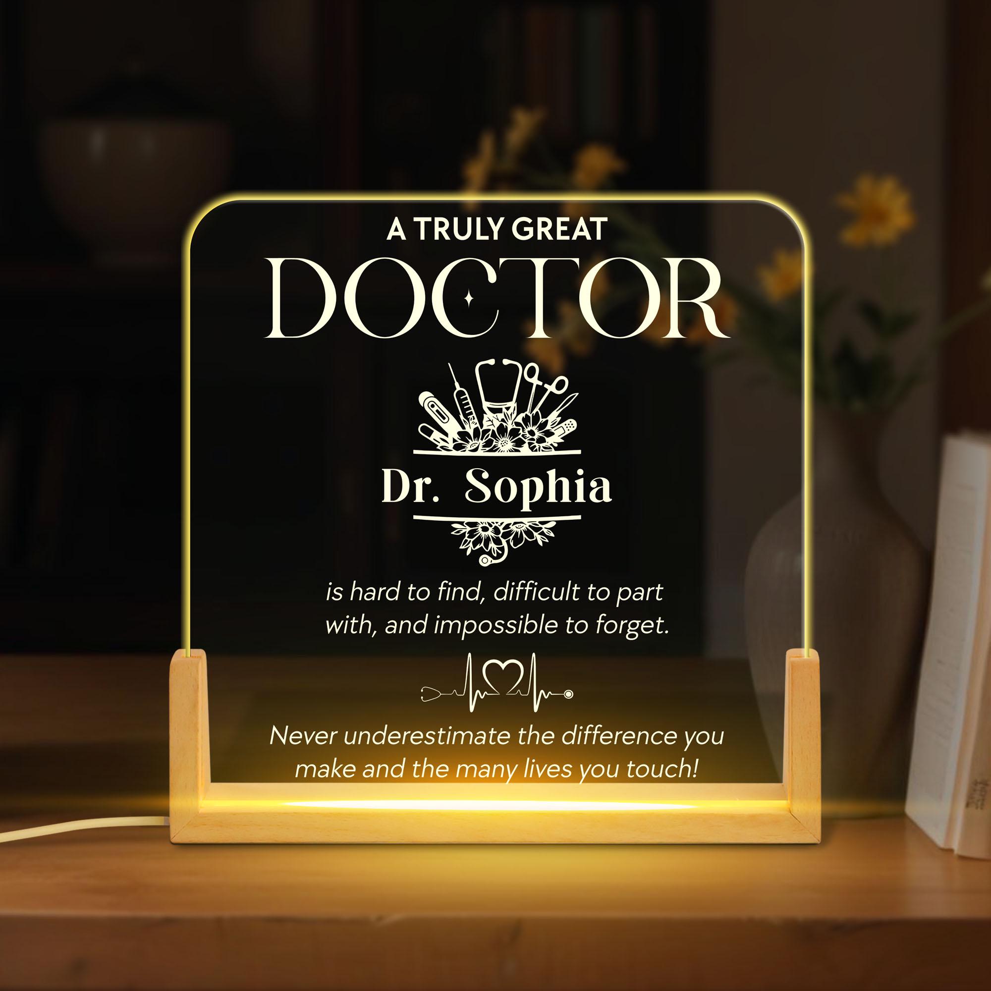 Doctor Gift, Personalized Doctor Acrylic Plaque, Doctor Appreciation ...