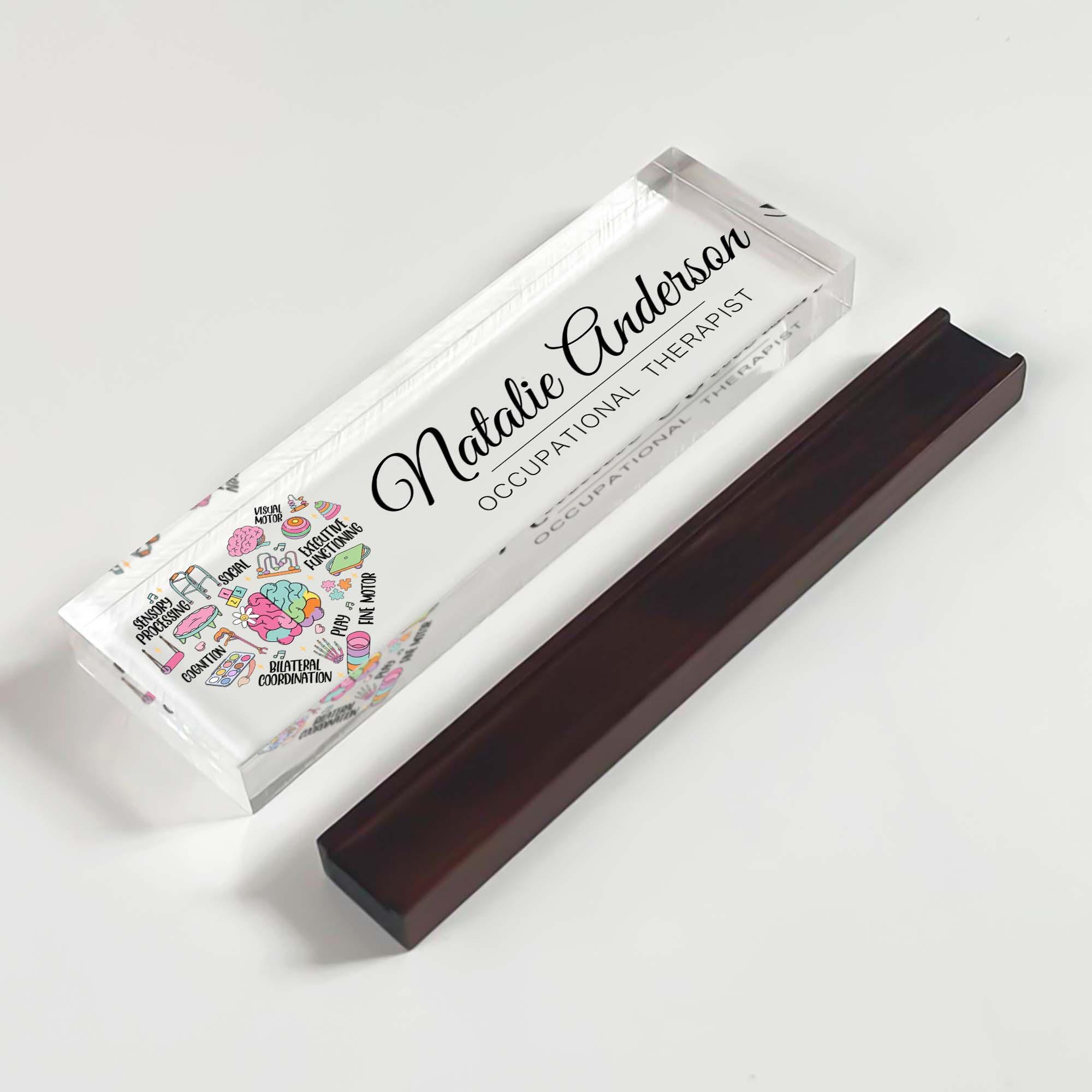 Occupational Therapy Desk Name Plate, OT Name Plate, Occupational ...