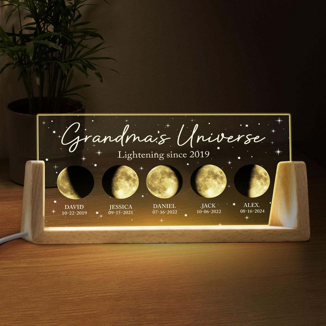 Personalized Moons Phase by Date Grandma's Universe Mother's Day Gift ...