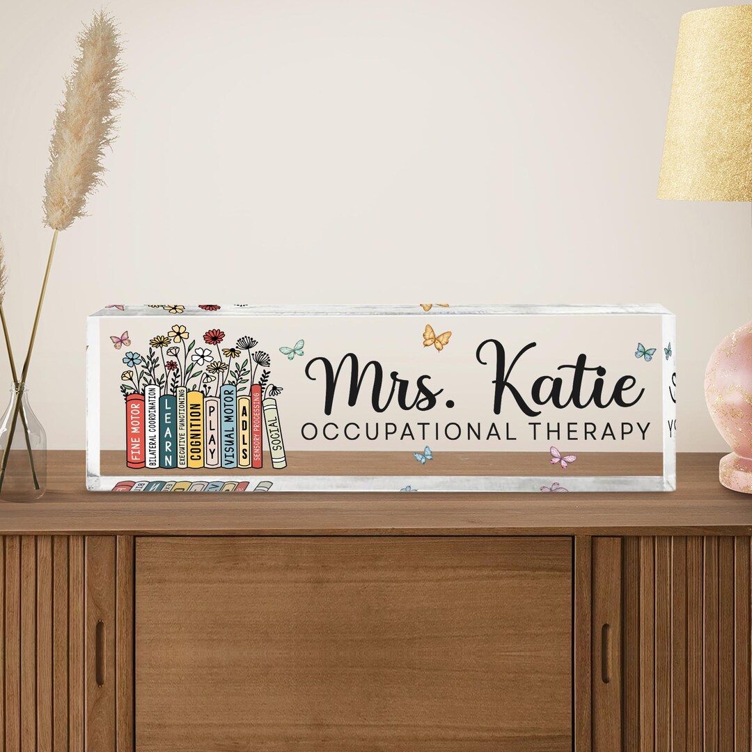 Occupational Therapy Desk Name Plate, OT Name Plate, Occupational ...