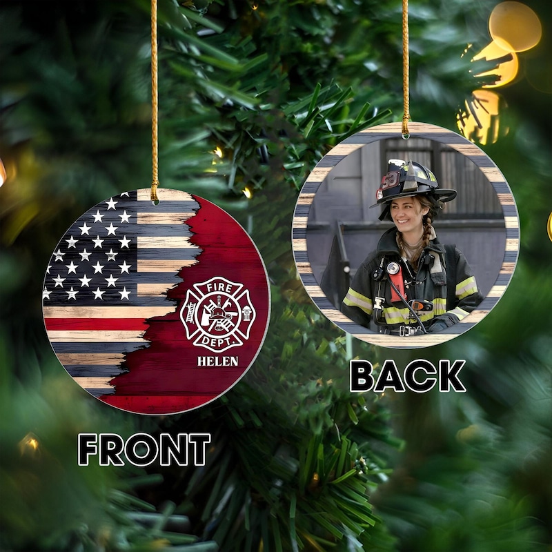Firefighter Ornament - Etsy