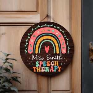Speech Therapy Door Sign, Teacher Door Sign, Speech Therapy Decor ...