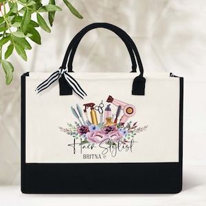 Personalized Hair Stylist Custom Tote Bag, Hairstylist Gift Hairdresser ...