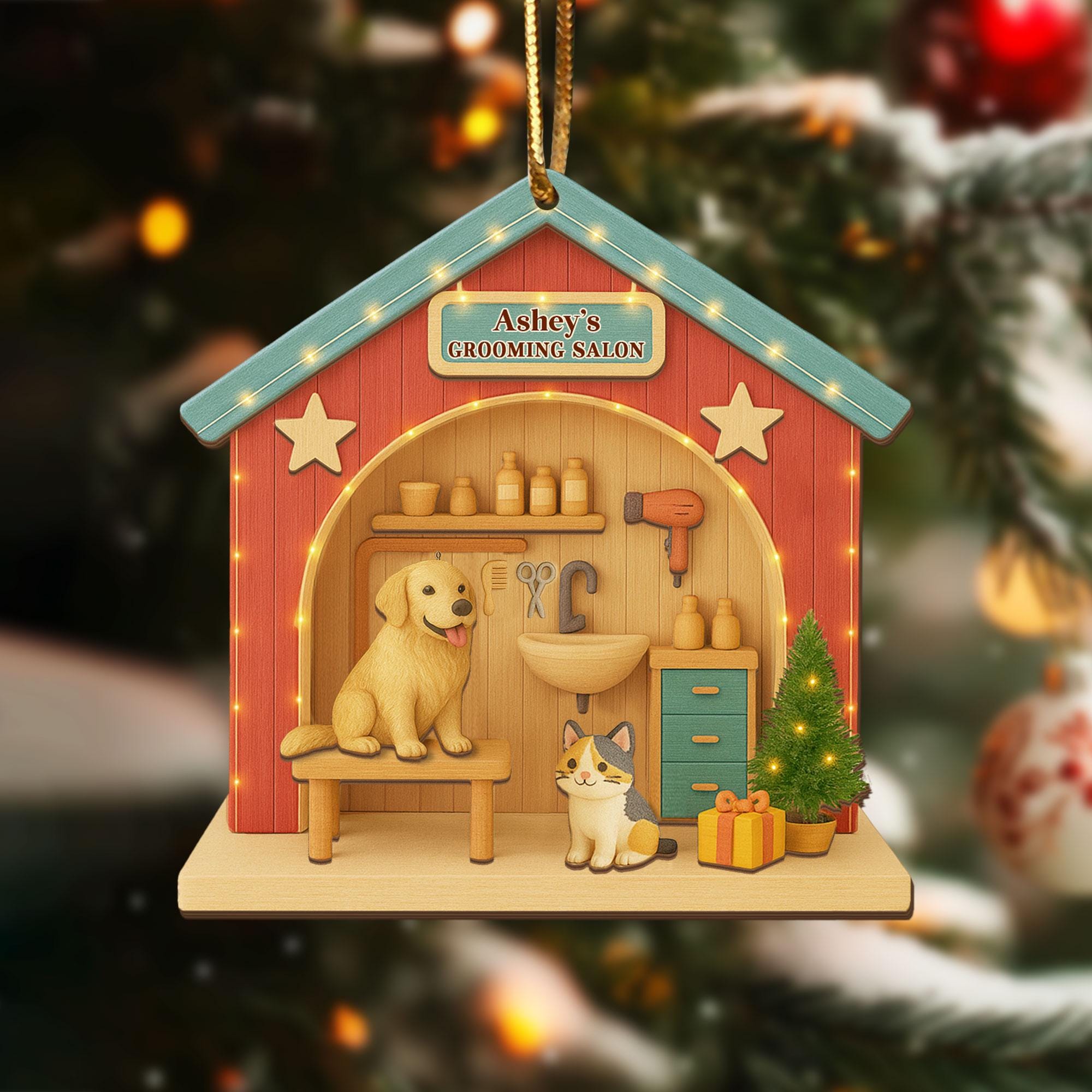 Personalized Pet Groomers Ornament Dog Lovers Gift, Holiday Keepsake ...