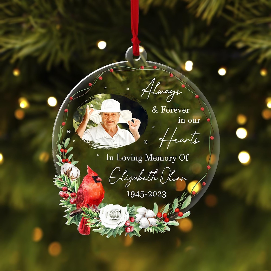 Personalized Memorial Christmas Ornament, in Loving Memory, Custom ...