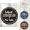 School Counselor Personalized 3D Wooden Name Sign, School Psychologists ...