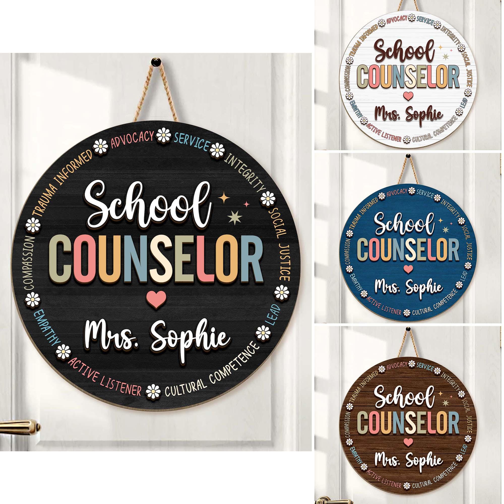 Custom 3D School Counselor Name Sign Teacher Appreciation Gifts ...