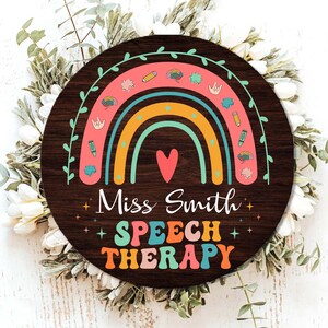 Speech Therapy Door Sign, Teacher Door Sign, Speech Therapy Decor ...