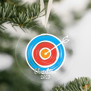 Archery Ornament, Bullseye Target Practice, Archery Gifts, Christmas ...