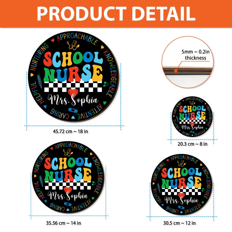 Personalized School Nurse Door Sign School Nurse Gift Custom - Etsy