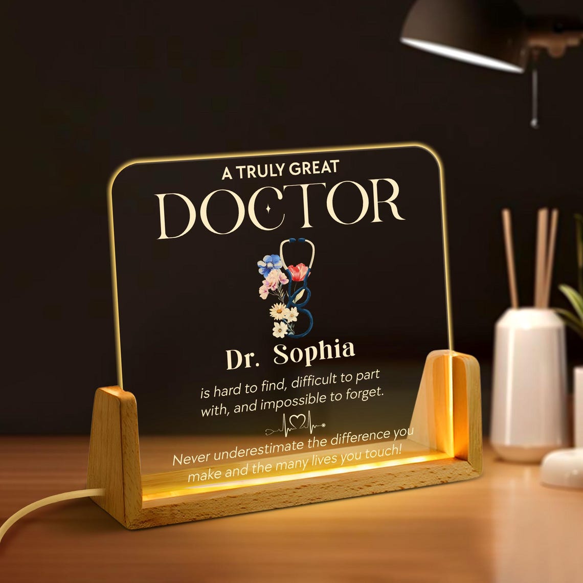 Doctor Gift, Personalized Doctor Acrylic Plaque, Doctor Appreciation ...