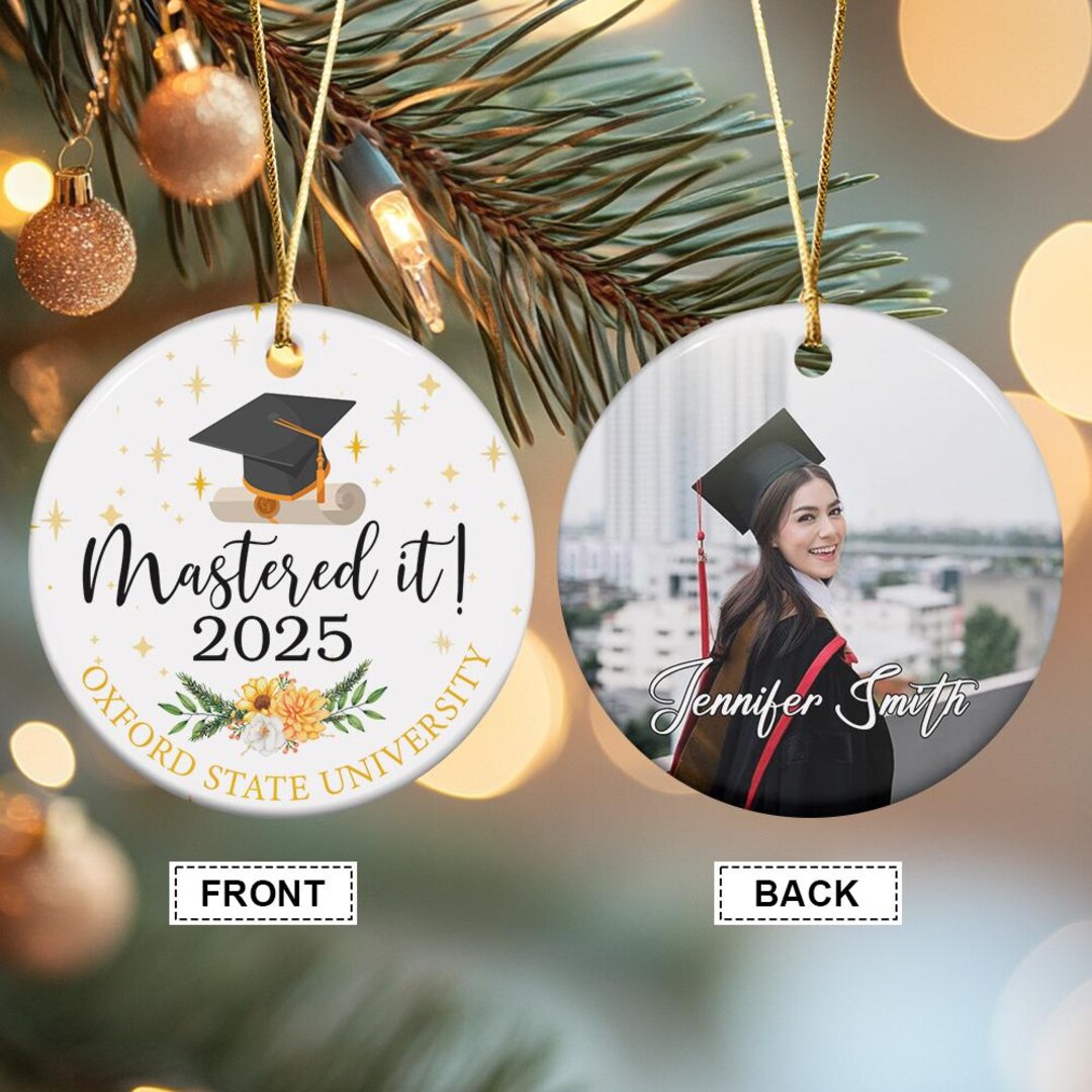 Personalized Mastered It Graduation Ornament, Personalized Photo ...