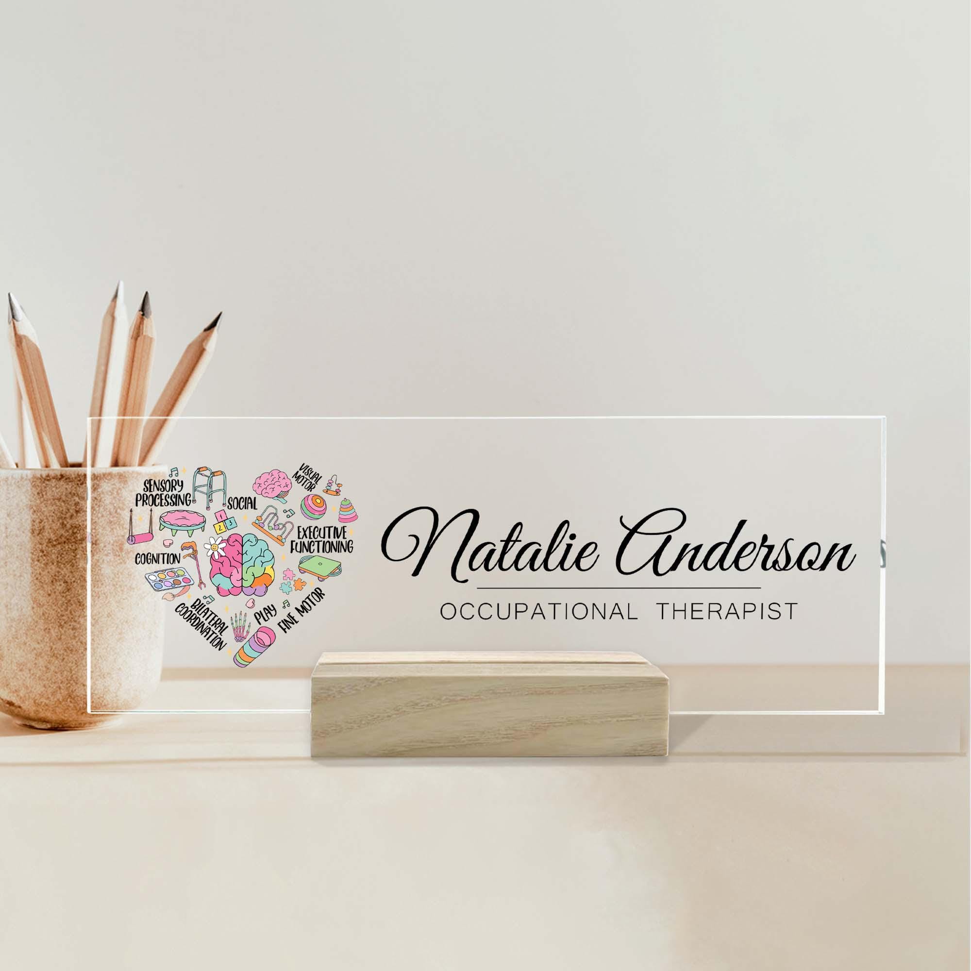 Occupational Therapy Desk Name Plate, OT Name Plate, Occupational ...
