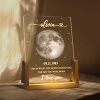 A4 Custom Foil Moon Phase Print by Date, Personalised Copper, Gold or ...