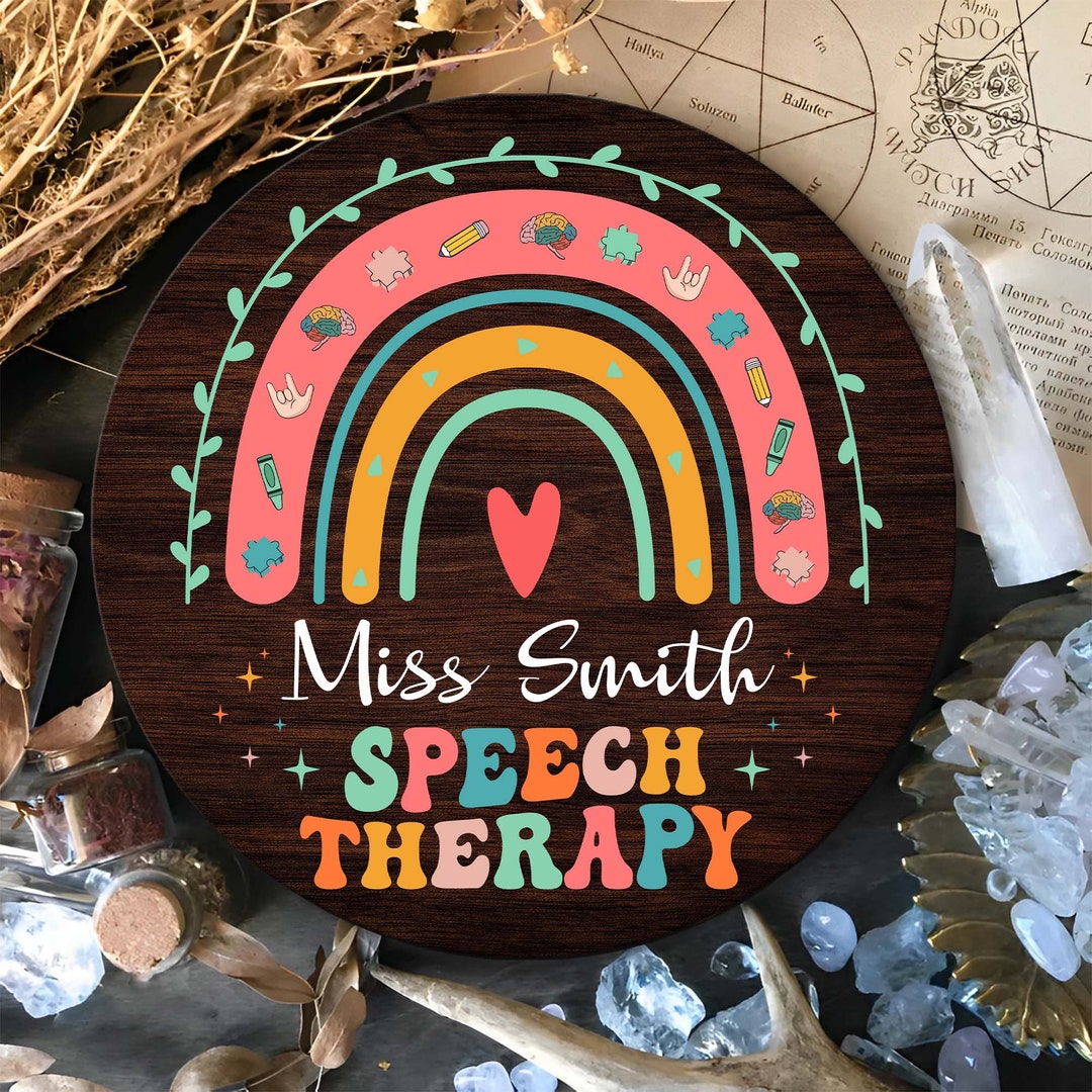 Speech Therapy Door Sign, Teacher Door Sign, Speech Therapy Decor ...