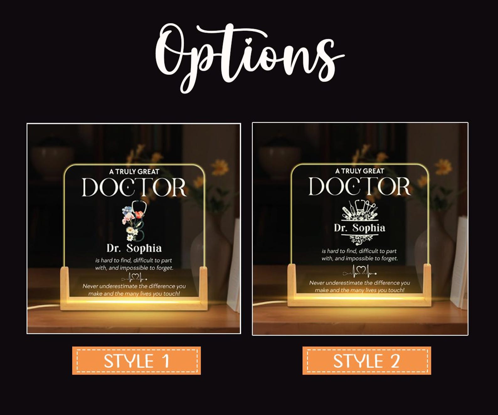 Doctor Gift, Personalized Doctor Acrylic Plaque, Doctor Appreciation ...