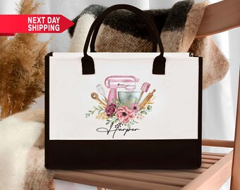 Let's Dough This Tote Bag Cooking Utensils Tote Baking Utensils Tote ...