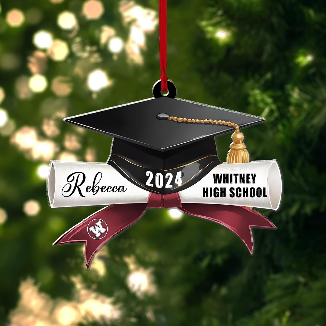 Class of 2025 Ornament, Custom Logo High School Graduation Gifts, Grad ...