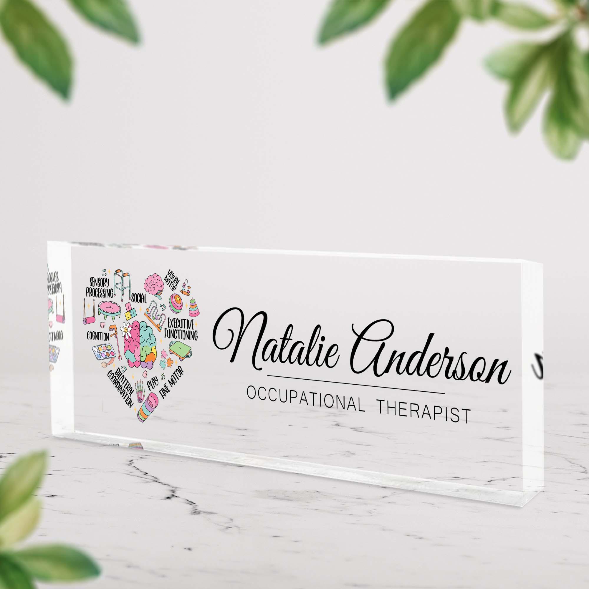 Occupational Therapy Desk Name Plate, OT Name Plate, Occupational ...