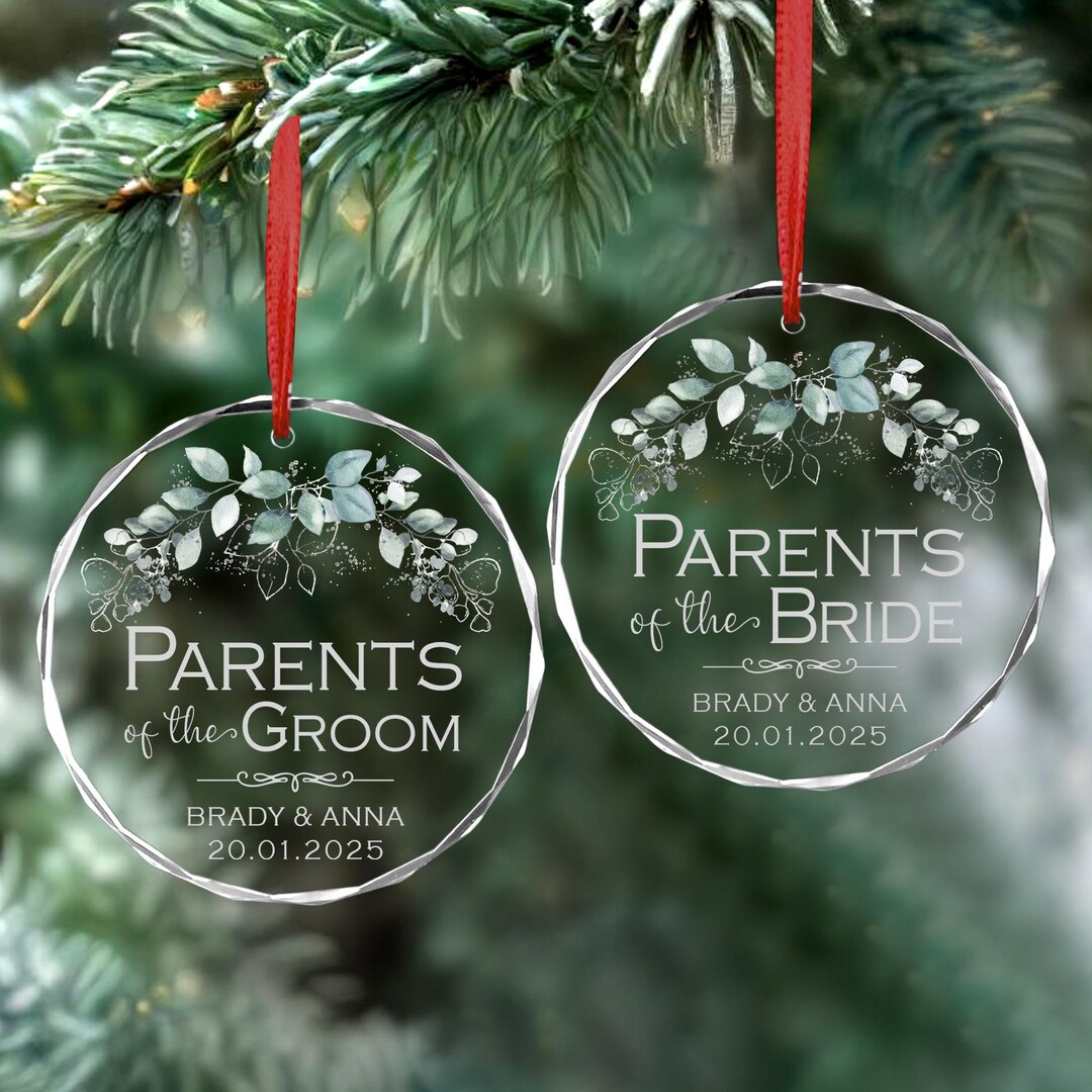 Personalized Wedding Ornament for Parents, Wedding Gift for Parents of ...