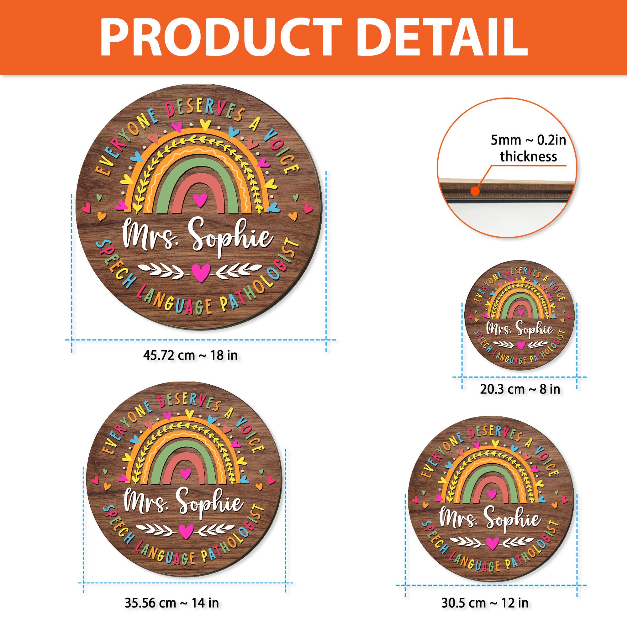 Personalized Teacher Door Sign Everyone Has a Voice Speech - Etsy