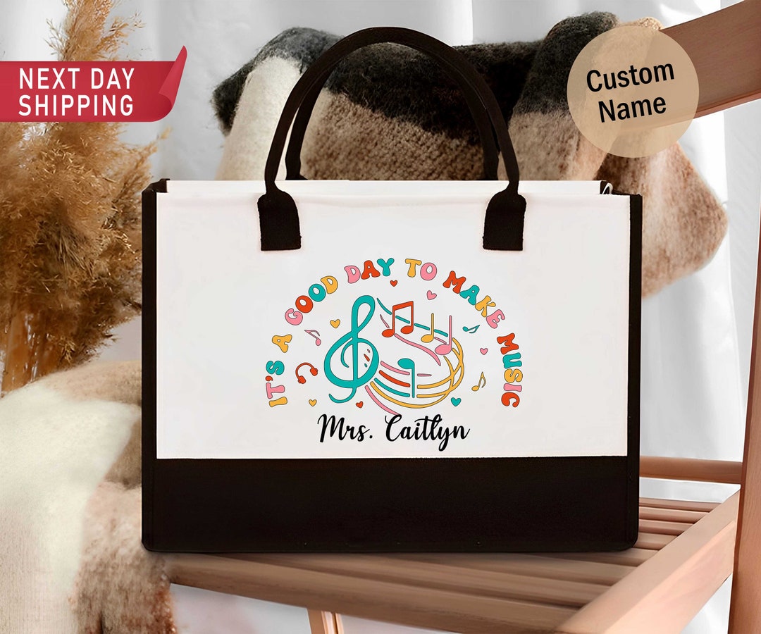 Personalized Music Teacher Tote Bag, Musician Tote, Gift for Music ...