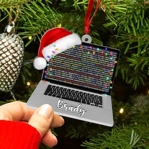 Computer Programmer Christmas 2D Ornament, Gift for Computer Programmer ...