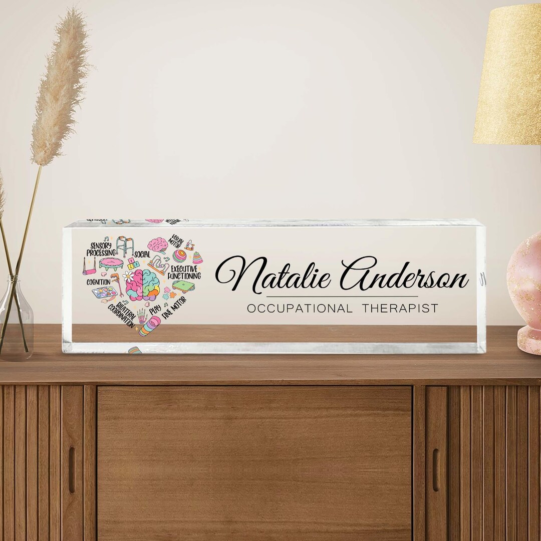 Occupational Therapy Desk Name Plate, OT Name Plate, Occupational ...