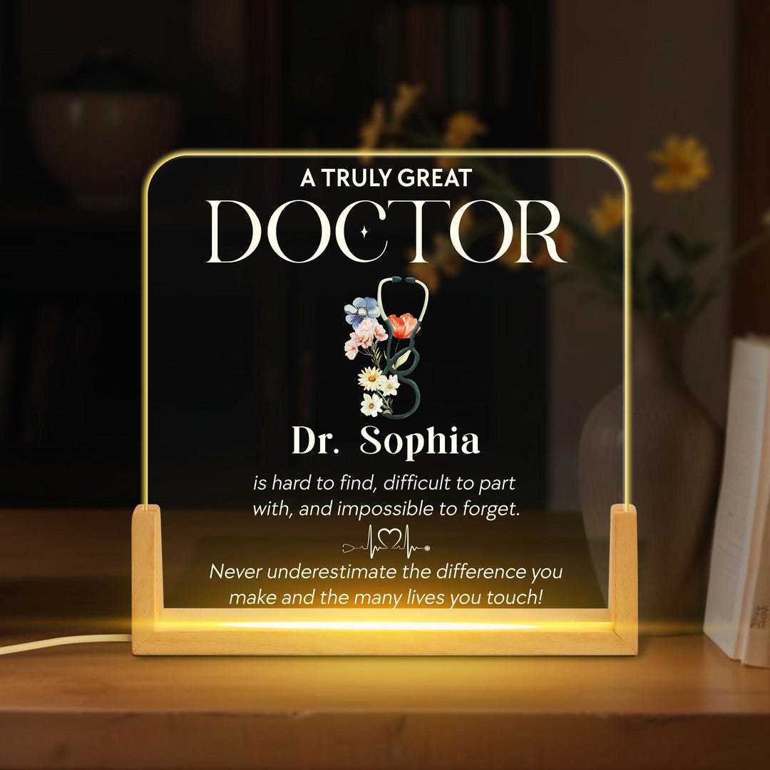 Doctor Gift, Personalized Doctor Acrylic Plaque, Doctor Appreciation ...