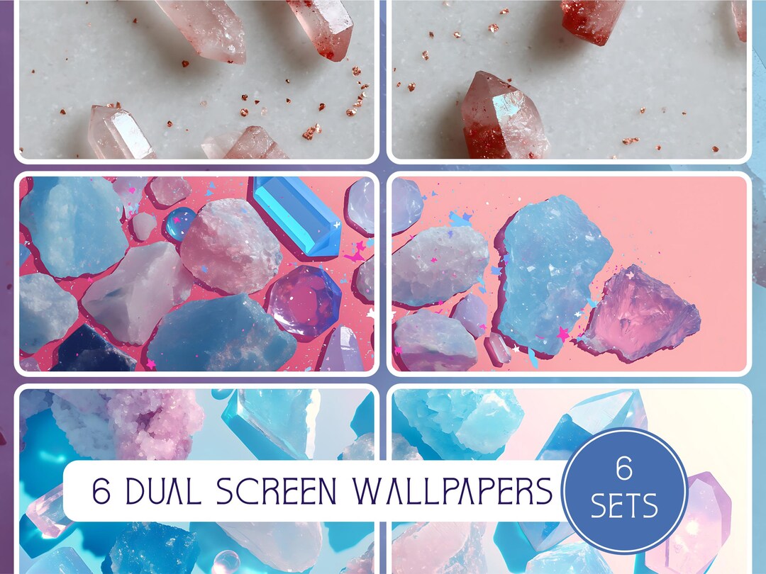 Cotton Candy Crystal Dual Screen Collection, 6 Sets, 6 Super Ultrawide ...