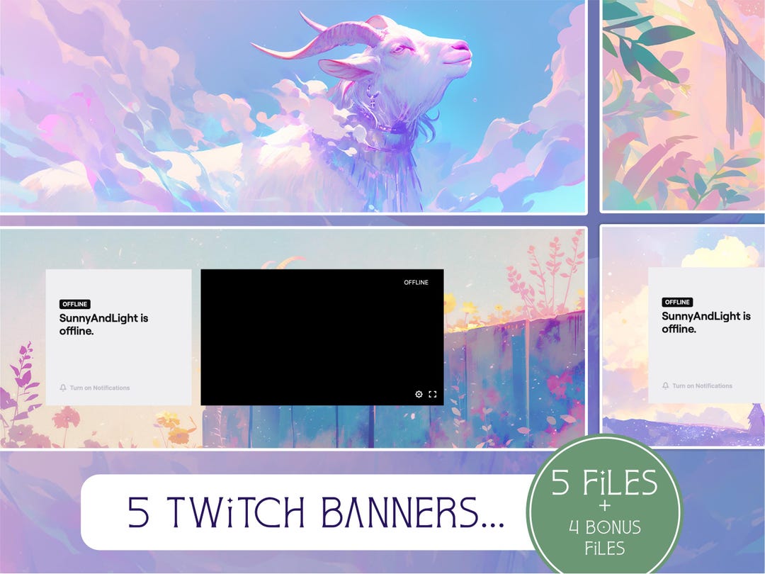 Cheeky Goats Twitch Banner Collection, 5 Banners, 4 Bonus Wallpapers ...