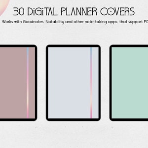 30 Minimalist Holo Digital Notebook Cover Collection, Goodnotes ...