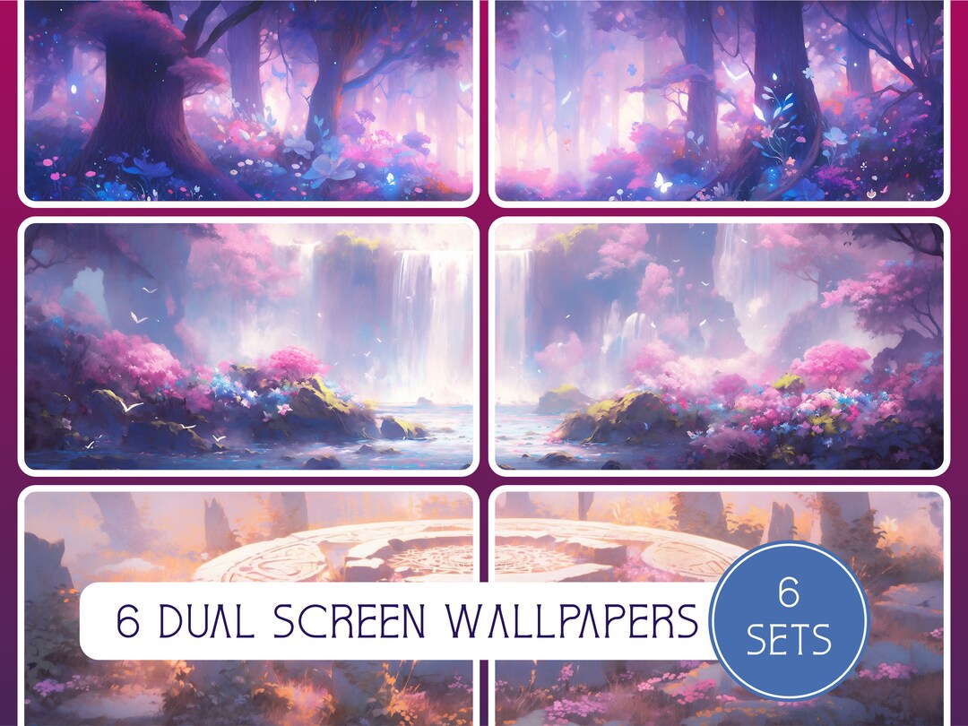Quiet Refuge Dual Screen Collection, 6 Sets, 6 Super Ultrawide ...