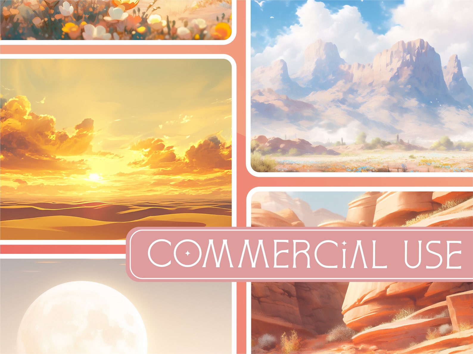Dusty Terrain Wallpaper Collection, 12 Digital Backgrounds, Commercial ...