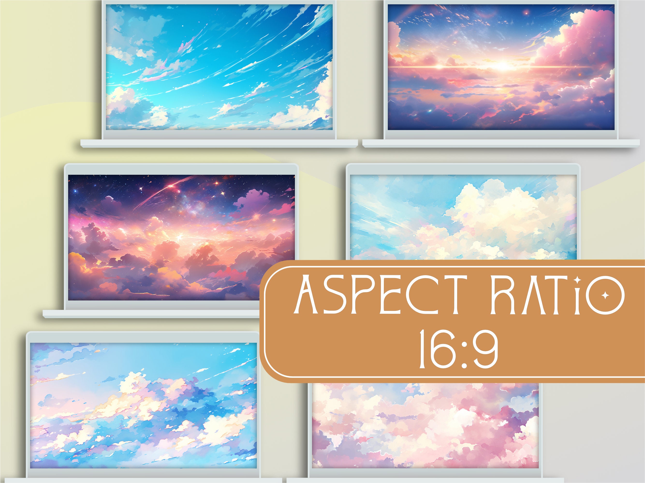 Spectacular Skies Wallpaper Collection, 12 Digital Backgrounds ...