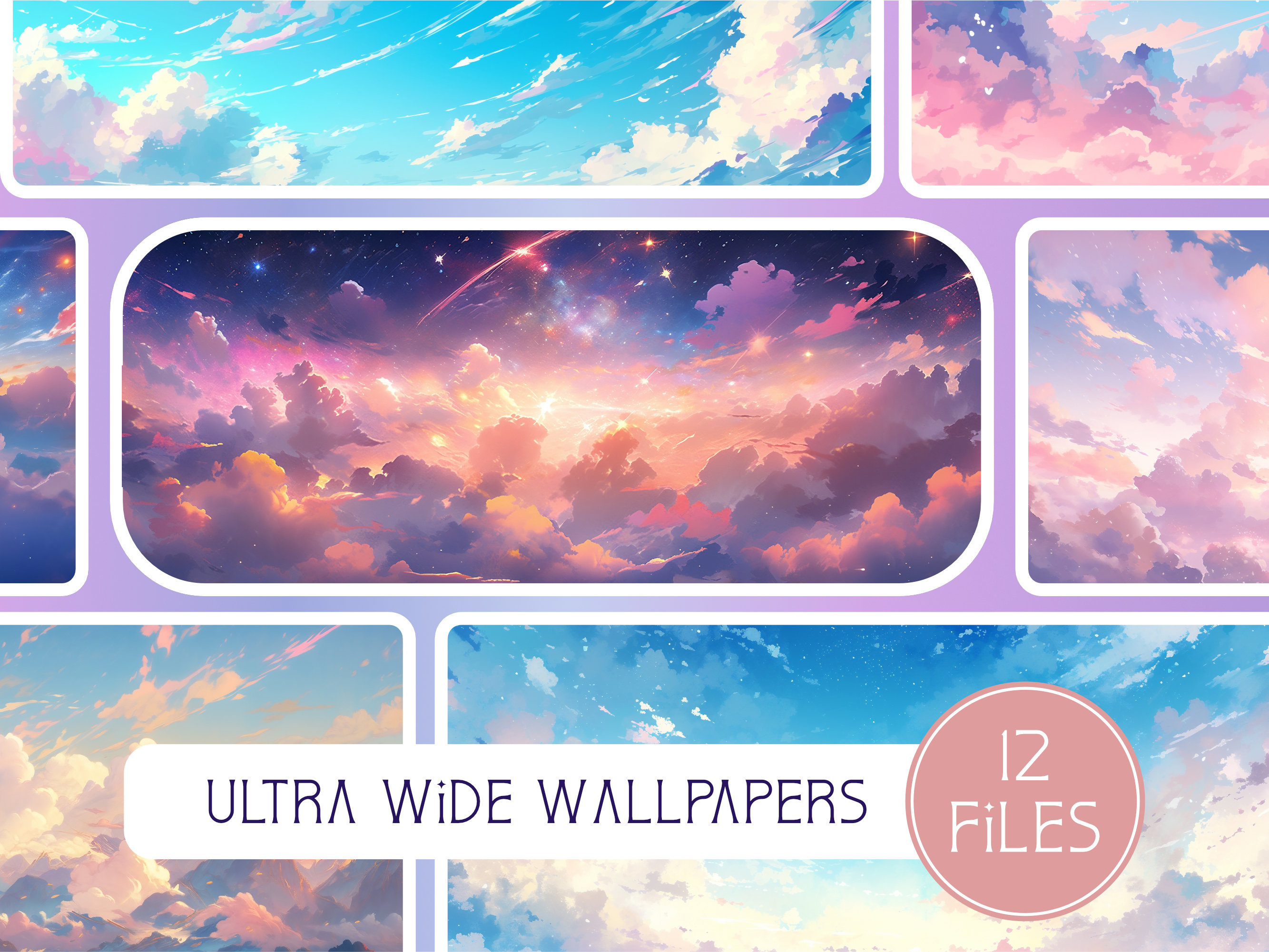 Spectacular Skies Wallpaper Collection, 12 Digital Backgrounds ...