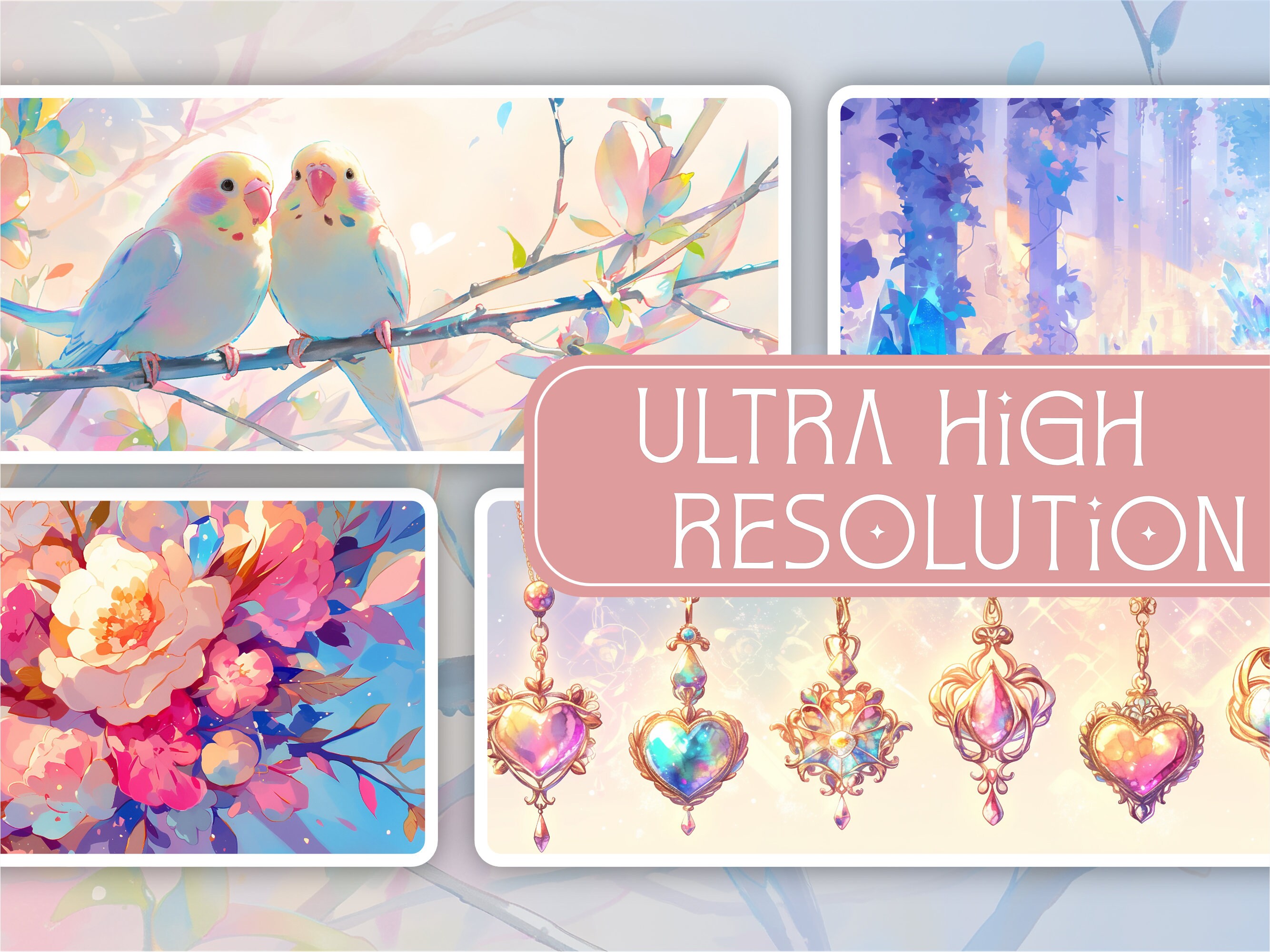 Vibrant Enchantment Wallpaper Collection, 12 Digital Backgrounds ...