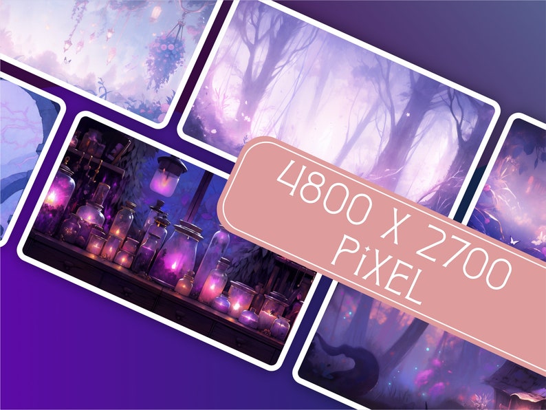 Enchanted Purple Wallpaper Collection, 12 Digital Backgrounds ...