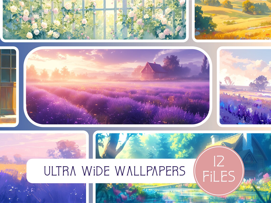 Quaint Dwellings Wallpaper Collection, 12 Digital Backgrounds ...
