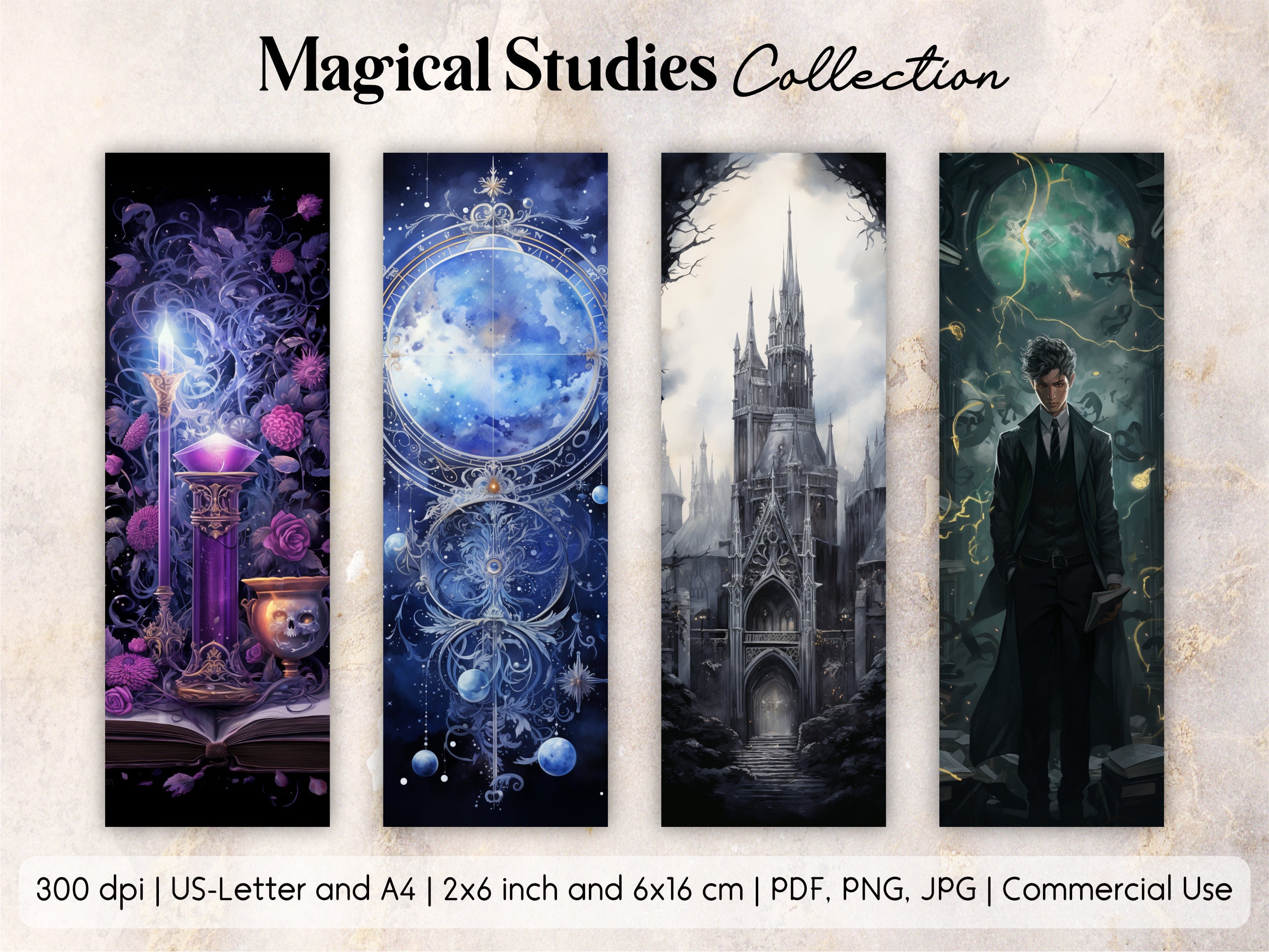 15 Pc Printable Bookmark Magical Studies-collection Bonus 2 - Etsy