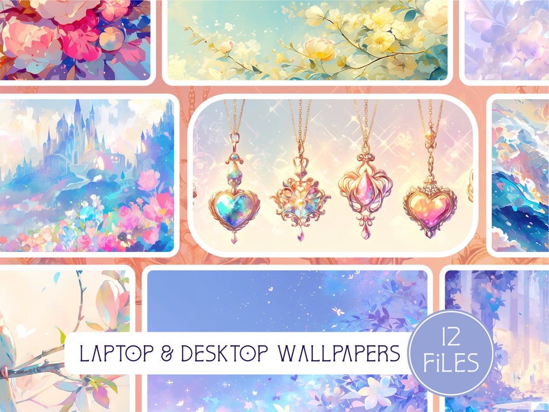 Vibrant Enchantment Wallpaper Collection, 12 Digital Backgrounds ...