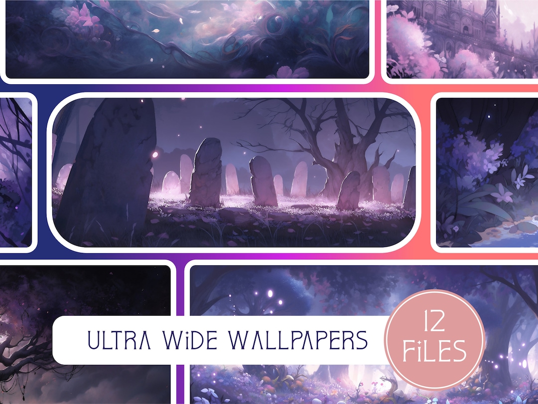 Witch Night Wallpaper Collection, 12 Digital Backgrounds, Commercial ...