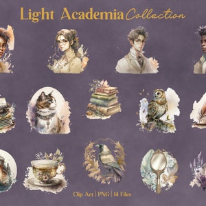 14 Pc Light Academia Clip Art Collection, Commercial Use, Digital ...