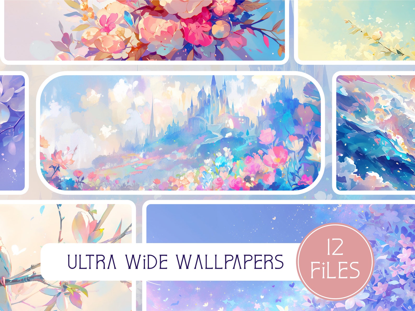 Vibrant Enchantment Wallpaper Collection, 12 Digital Backgrounds ...