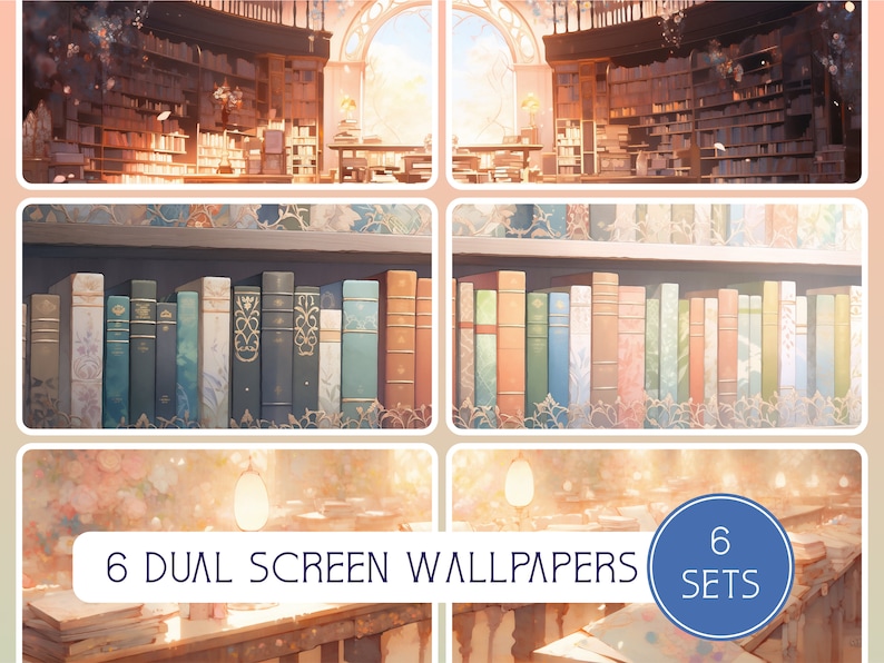 Academic Nook Dual Screen Collection, 6 Sets, 6 Super Ultrawide ...