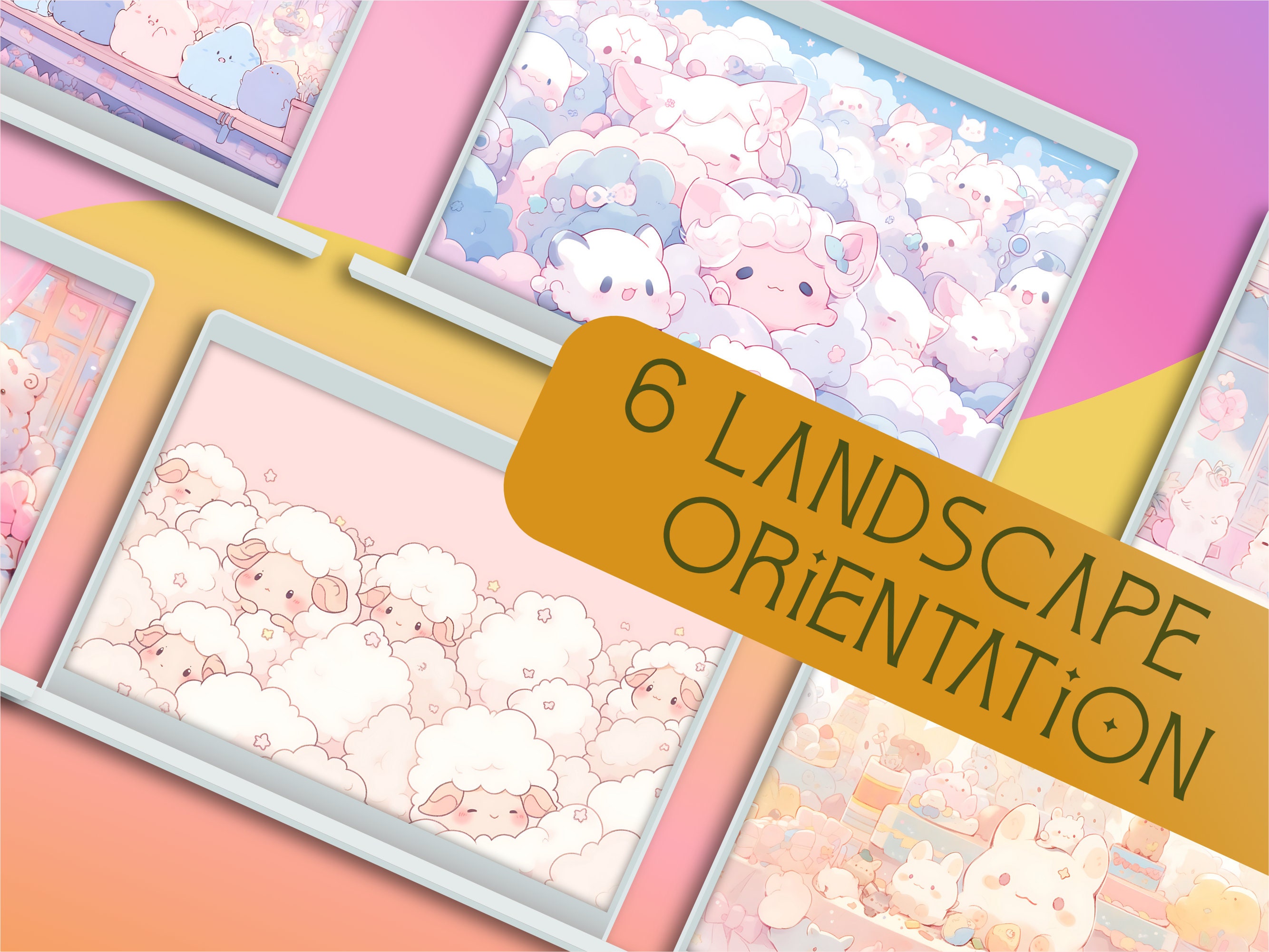 Cute Helpers Wallpaper Collection, 12 Digital Backgrounds, Commercial ...