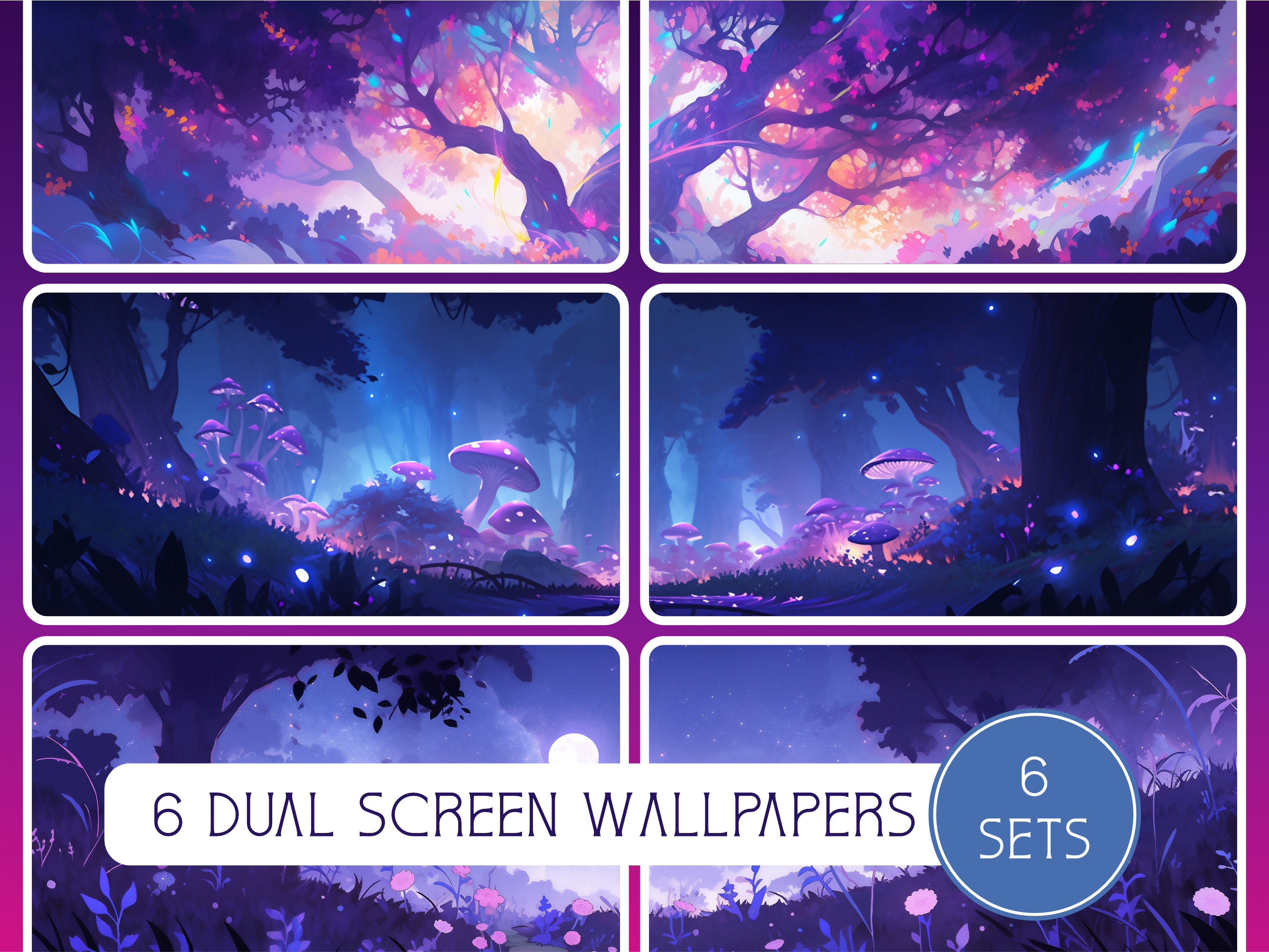Astral Pathway Dual Screen Collection, 6 Sets, 6 Super Ultrawide ...