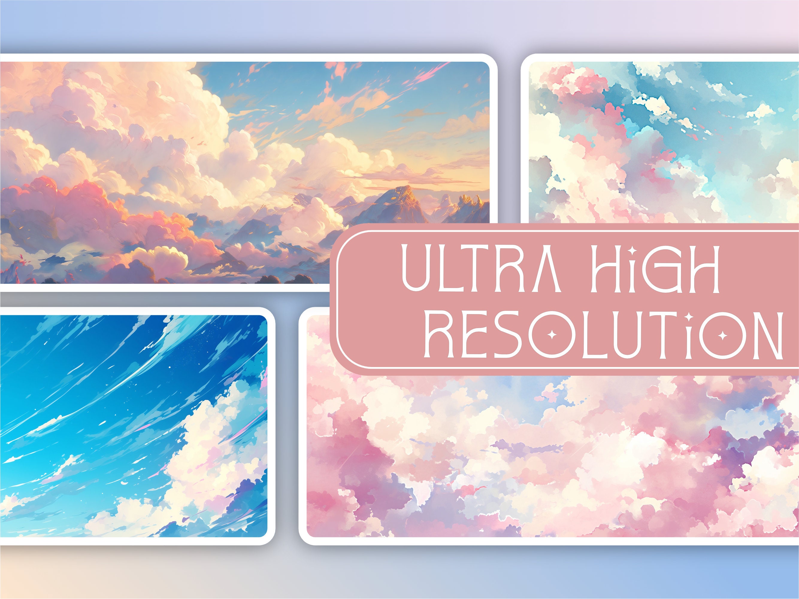 Spectacular Skies Wallpaper Collection, 12 Digital Backgrounds ...