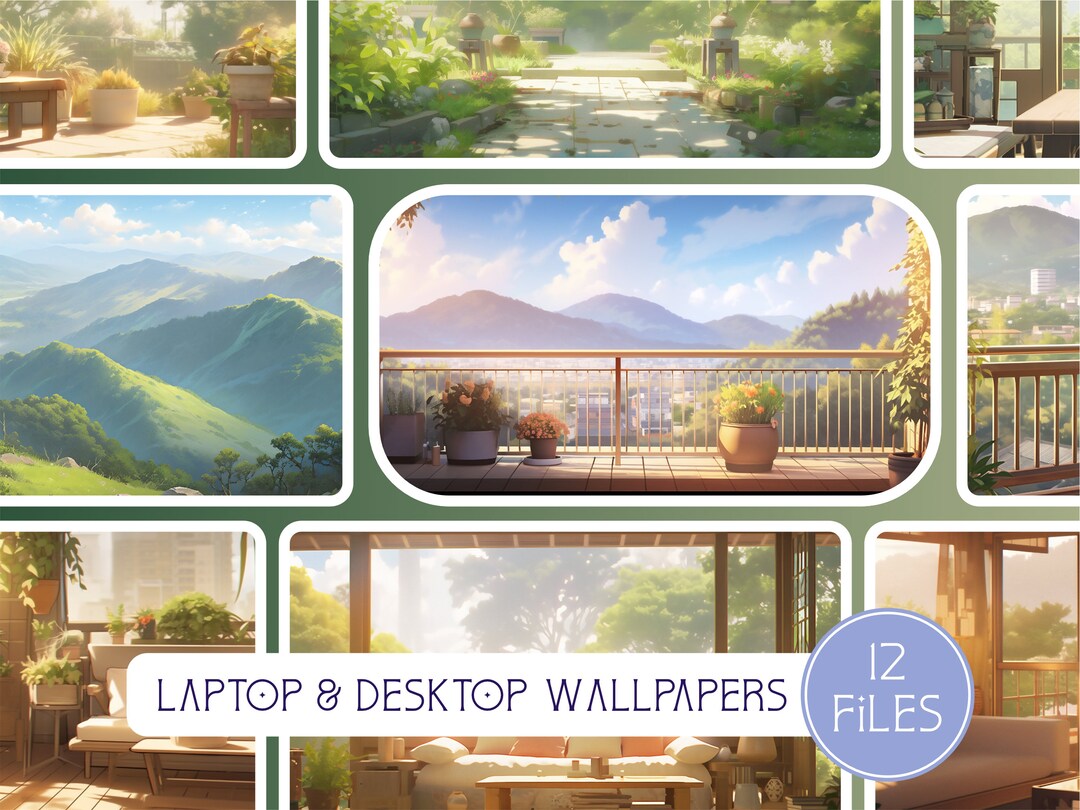 Nature Nook Wallpaper Collection, 12 Digital Backgrounds, Commercial ...